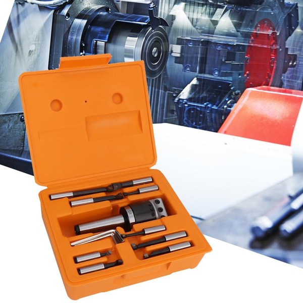 Boring Head Set, High Hardness Carbon Steel F1 Boring Head 1-1/2-18UNF ...