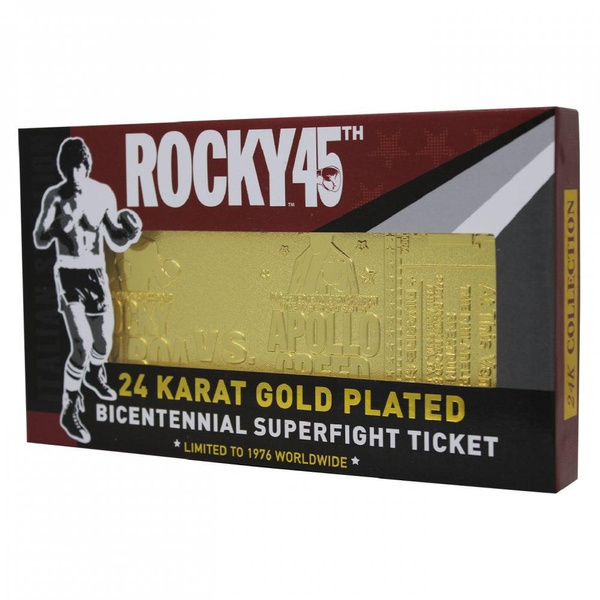 Rocky 45th Anniversary Limited Edition 24K Gold Plated Ticket | Wish Rocky 45th Anniversary Limited Edition 24K Gold Plated Ticket | Wish