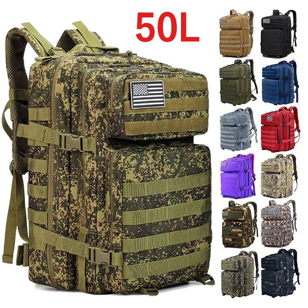 1000D Nylon 50L Men Women Outdoor Military Backpack Tactical Bag ...