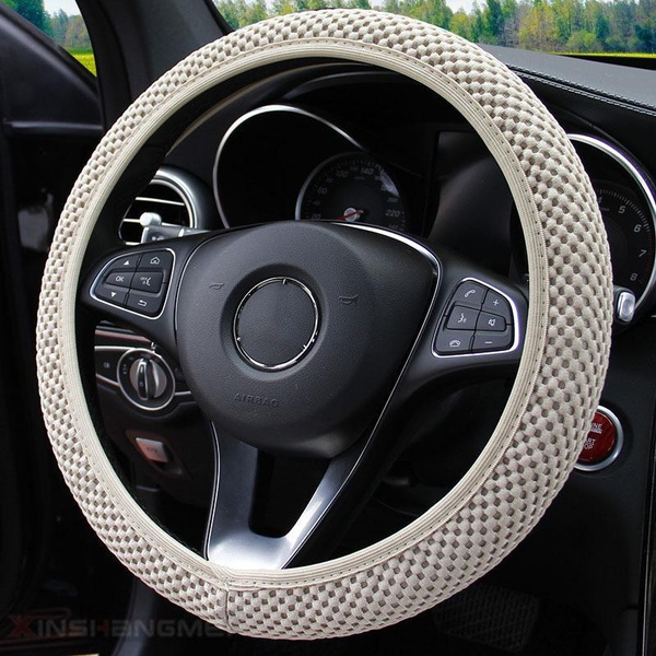 Auto Steering Wheel Cover Ice Silk Elastic Car Steering Wheel Case ...
