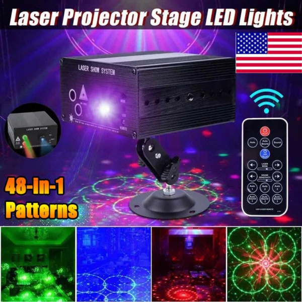 HOT!!!48-in-1 Laser Pattern Projector Strobe Light Party Light DJ ...