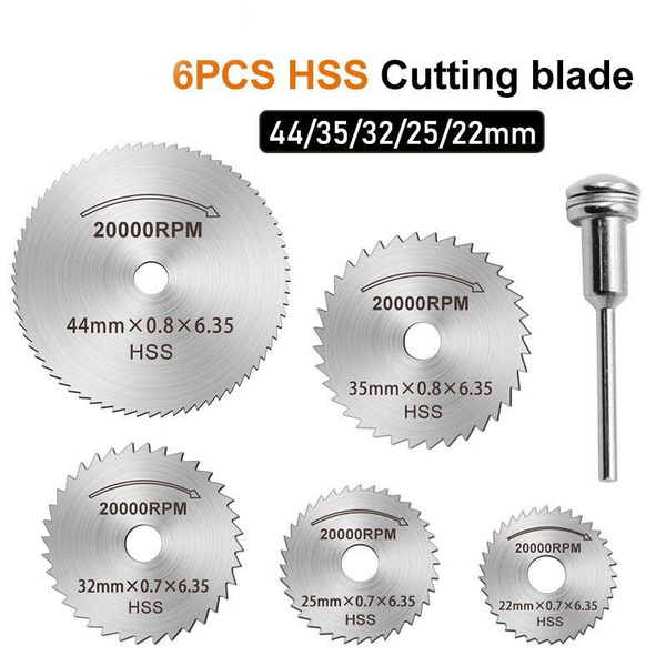 Rotary Drill Saw Blades 6PCS, Cutting Wood Metal Blade Wheel Electric ...