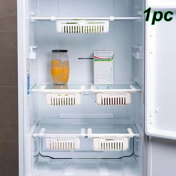 1pc Refrigerator Organizer Retractable Multifunctional Tiered ...