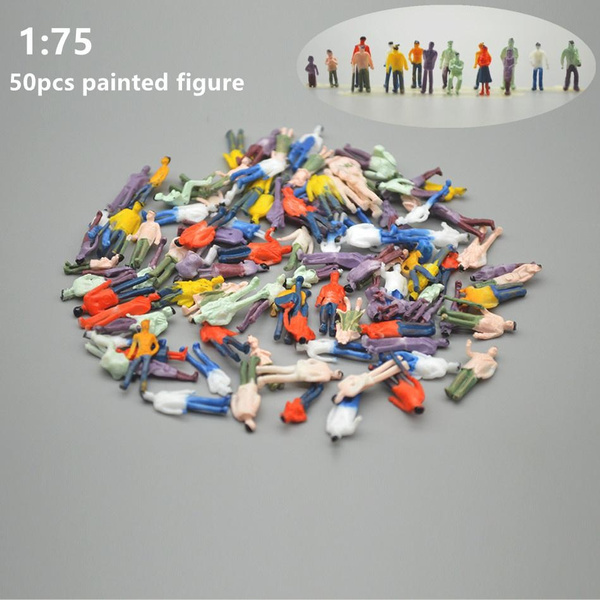 1:75 Scale Railway Painted People Model Figures Scale Train Passenger ...