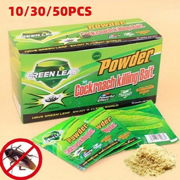 10/30/50pcs Effective Powder Green Leaf Cockroach Medicine Cockroach ...