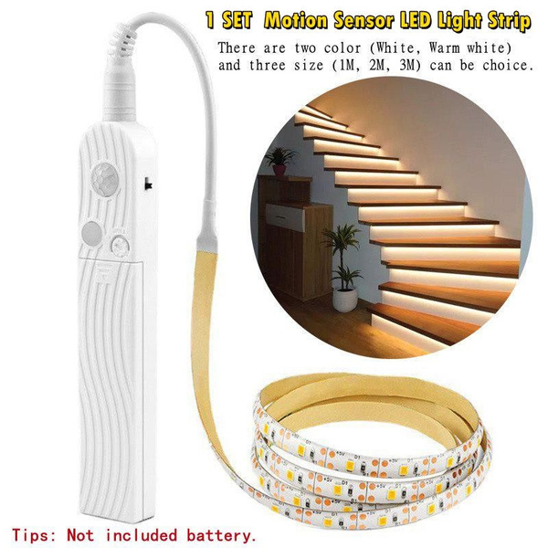 Motion Sensor LED Light Strip Cupboard Kitchen Stair Lighting Light ...