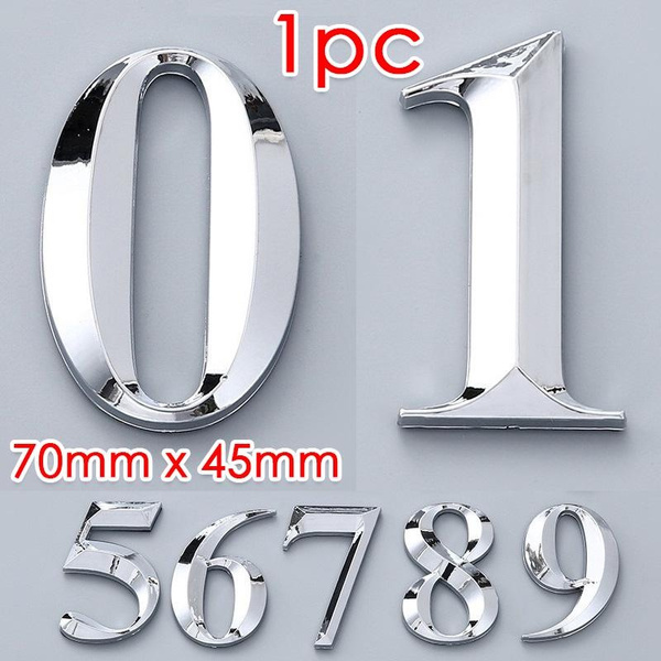 ABS 3D Large Size Self Adhesive Door Number Sign Digit Hotel Office ...