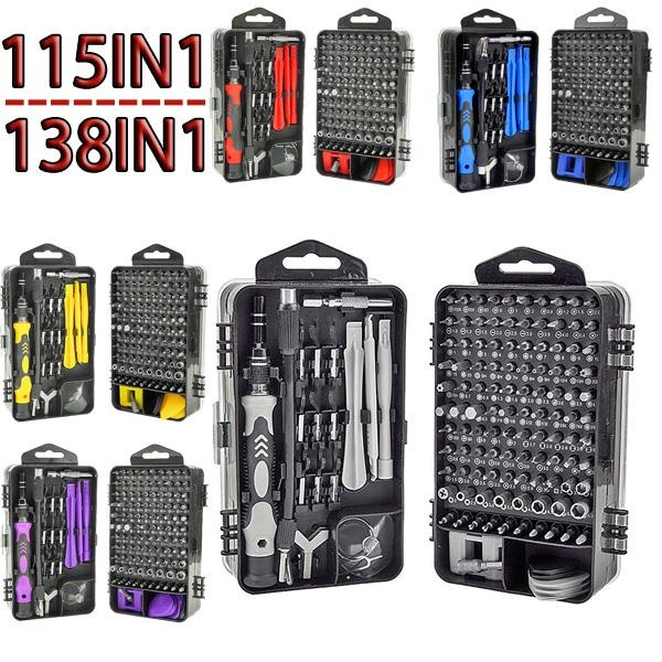 115 in 1 / 138 in 1 Screwdriver Set Mini Precision Screwdriver Multi ...