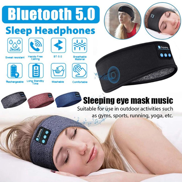 4 Color Bluetooth Earphones Sports Sleeping Headband Elastic Wireless ...