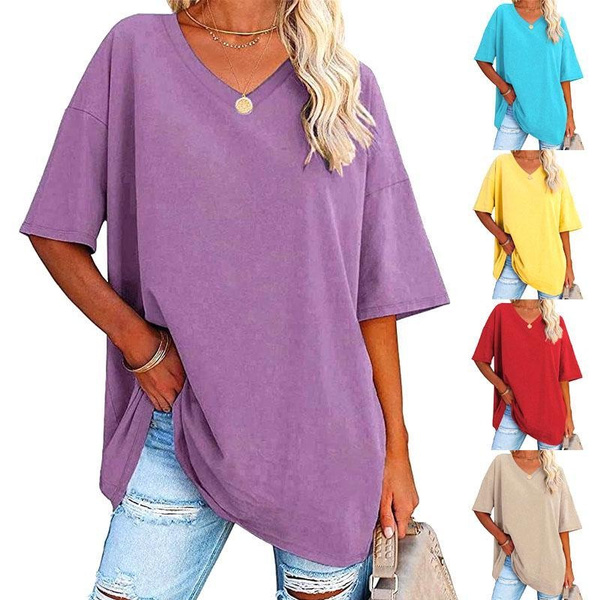 Women Summer Tops Plus Size Fashion Clothes Women's Casual Short Sleeve ...