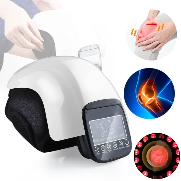 Heated Knee Massager, Red Light Hot Compress Electric Knee Massage ...