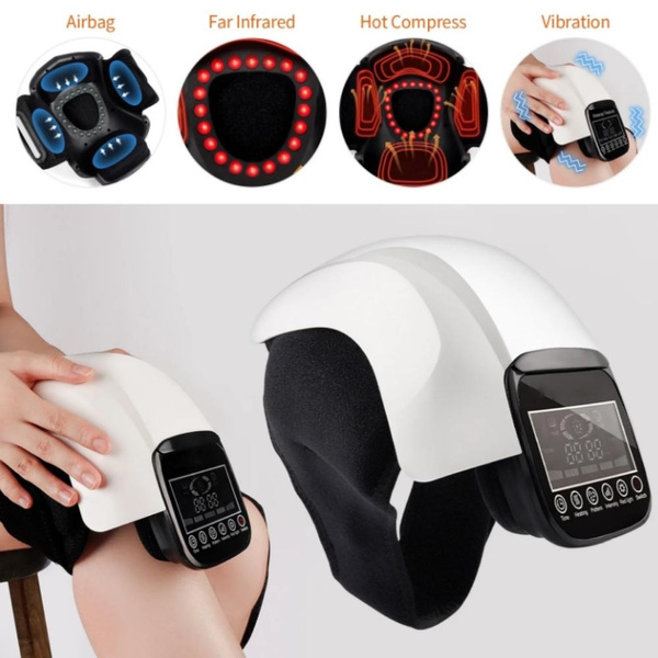Heated Knee Massager, Red Light Hot Compress Electric Knee Massage ...