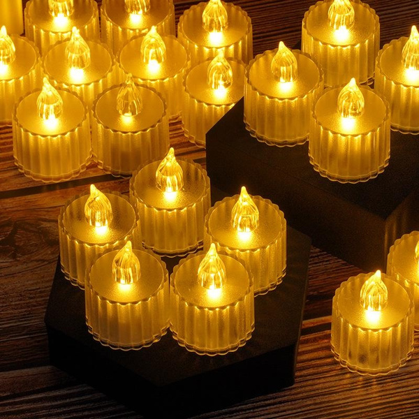 1/2/4/6PCS LED Electronic Candlelight Crystal Night Light Mini ...
