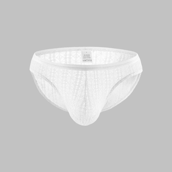 Sexy Mens Breathable Lingerie Hollow Out Briefs Panties Lace Underwear