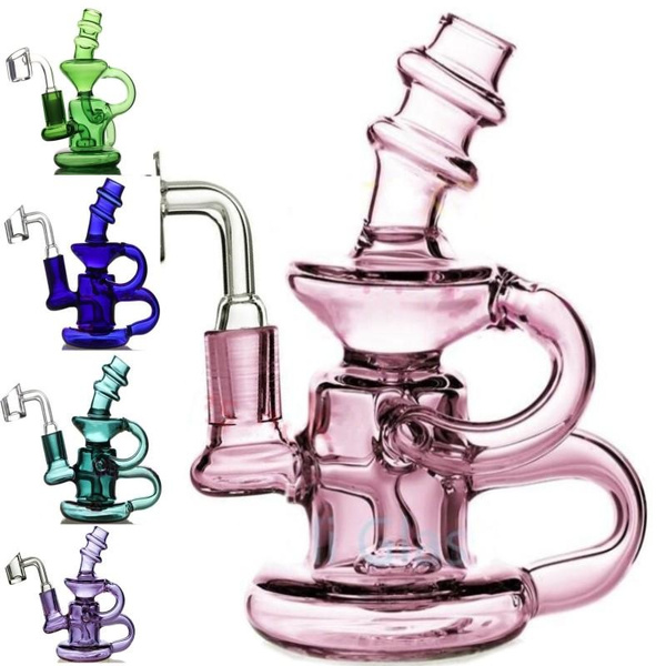 pink Mini Water Pipes Recycler water smoking pipes 14mm glass banger ... pink Mini Water Pipes Recycler water smoking pipes 14mm glass banger ...