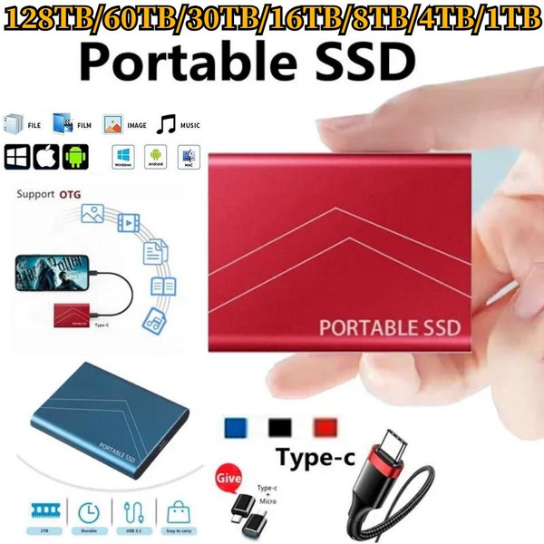 External Hard Drive USB3.1 External Solid State Drives Disk For Laptop ...