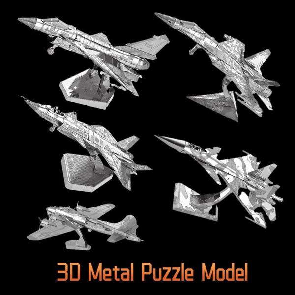 3D Metal Puzzle Model Kit Aircraft Assembly Model DIY 3D Laser Cut ...