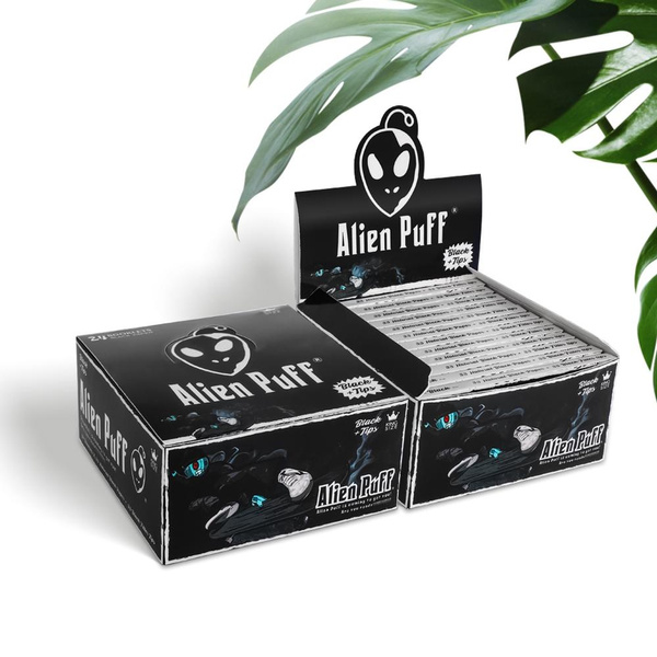 Total of 792 leaves papers with 792 black tips Alien Puff King-Size ...