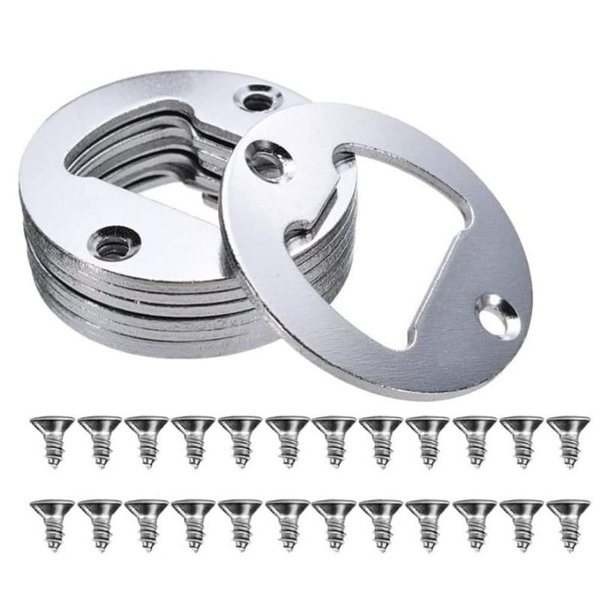 10/30pcs Bottle Opener Inserts Kit Stainless Steel Round Metal Round ...