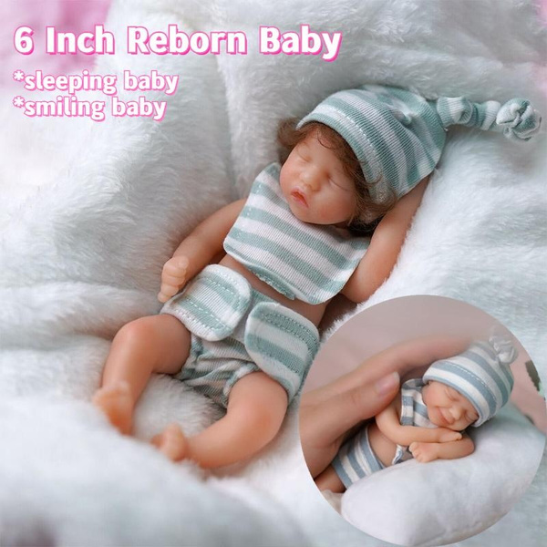 6inch Full Body Silicone Reborn Doll Soft Simulation Baby Doll Children ...