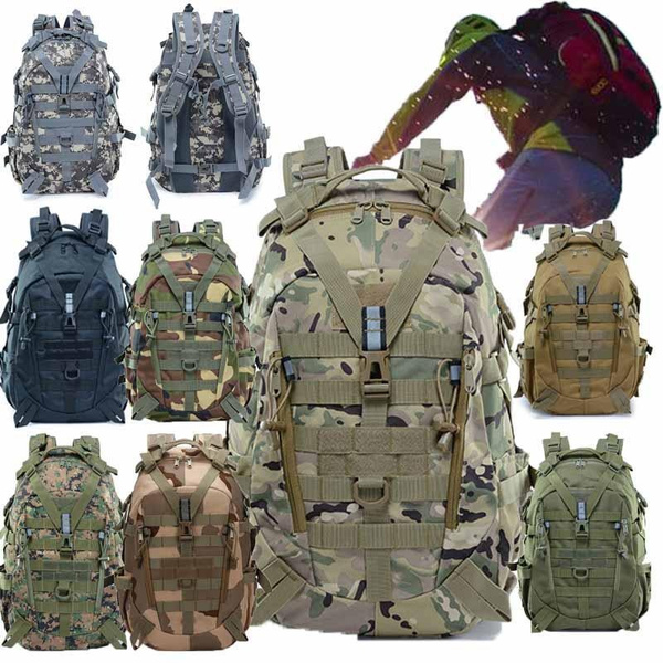 Nylon Waterproof Hiking Backpack Outdoor Military Rucksacks Tactical ...