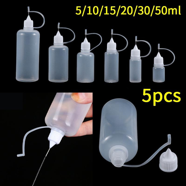 5pcs/set 5/10/15/20/30/50ML Needle Tip Glue Applicator Bottle for Paper ...