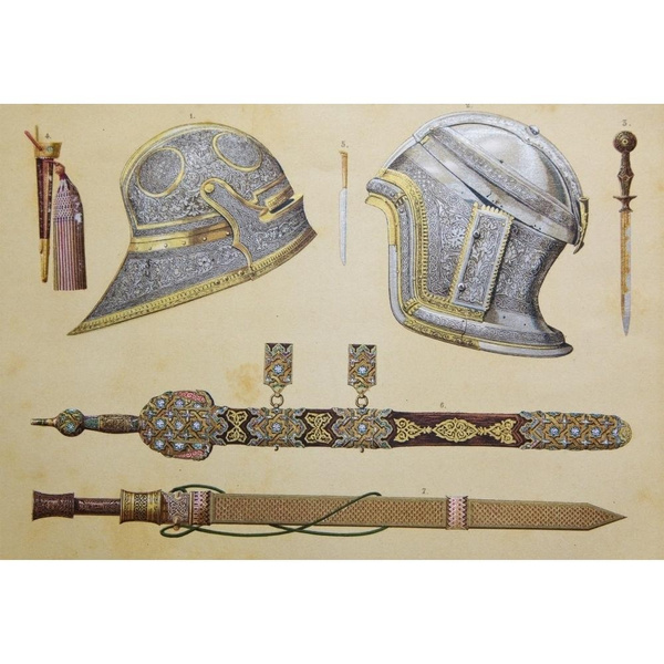 Arms Which Belonged To Boabdil, Born Circa 1460 Died 1533, The Last ...