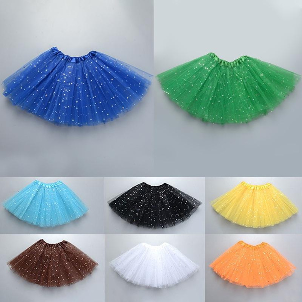 Children's Pettiskirt Tutu Skirt Princess Sequined Three-layer Mesh ...