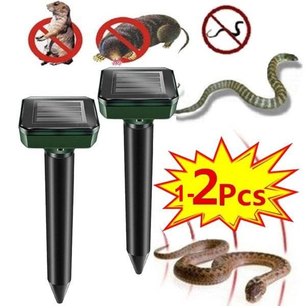 1/2pcs Ultrasonic Solar Pest Repeller Motion Sensor Repellent ...
