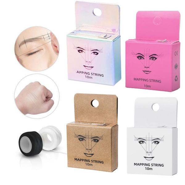 10 Meters Thread With Ink Eyebrow Marker Thread Tattoo Ruler Auxiliary ...