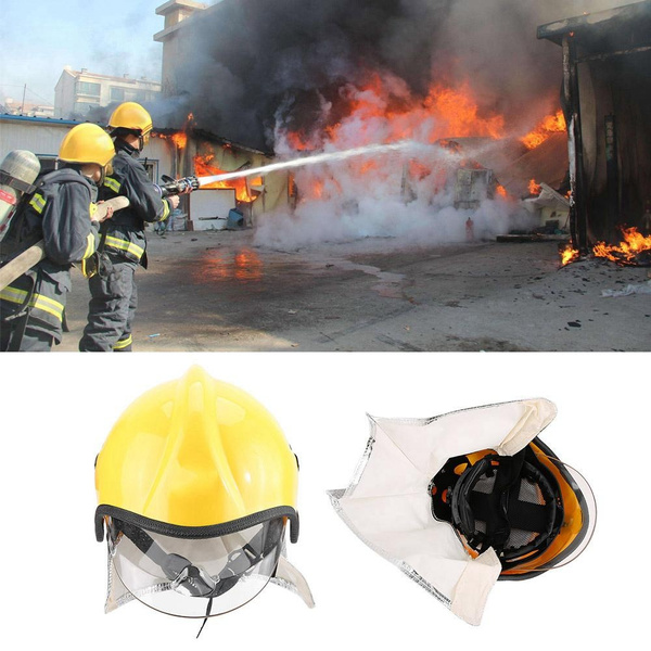 Protective Fireproof Firefighter Safety Helmet Anti-corrosion Radiation ...