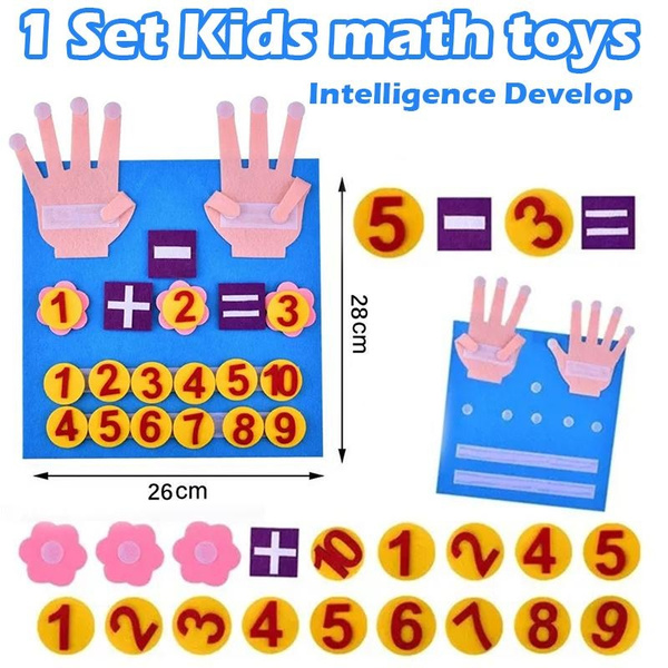 1 Set Math Toy Kid Toys Felt Finger Numbers Children Counting Early ...