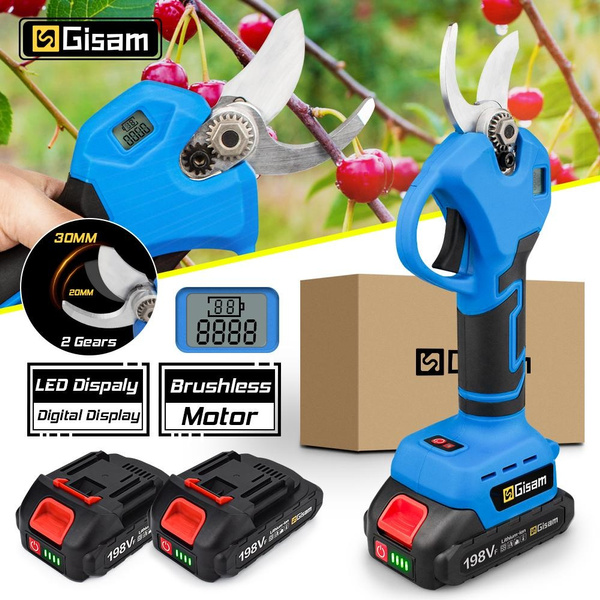 Gisam Cordless Electric Pruning Shears Rechargeable Electric Scissors ...