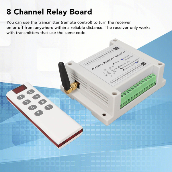 8 Channel Relay 8CH 10A DC 12V‑36V Lamp Control RadioSwitch Relay ...