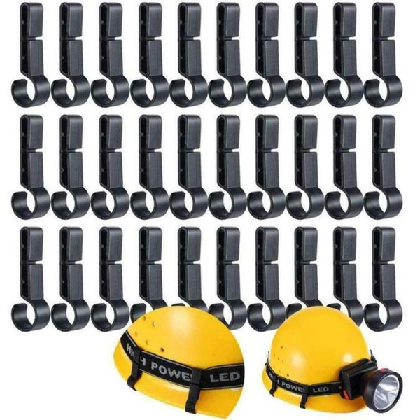 20/40/60PCS Helmet Clips Attachment Head Light Clamps Headlamp Hard Hat ...