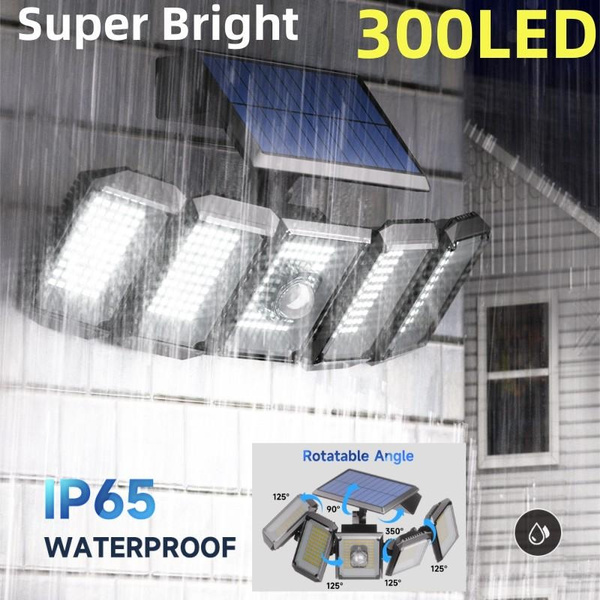 Super Bright Solar Light LED Light 5 Heads Solar 300 LED Light Outdoor ...