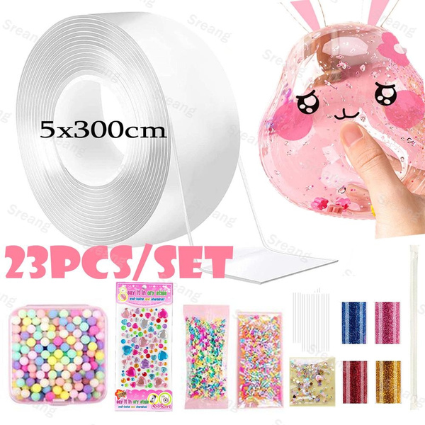 Nano Tape Bubbles DIY Kit, Double Sided Tape Magic Plastic Bubbles ...