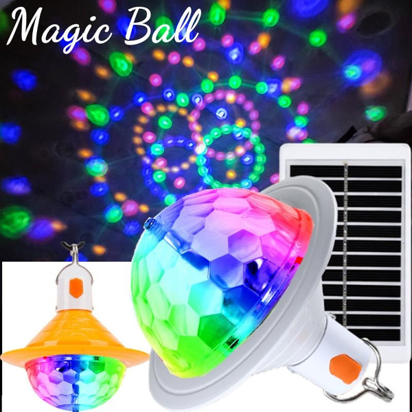 Solar Powered Rotating Disco Light Magic Ball RGB LED Stage Light For ... Solar Powered Rotating Disco Light Magic Ball RGB LED Stage Light For ...