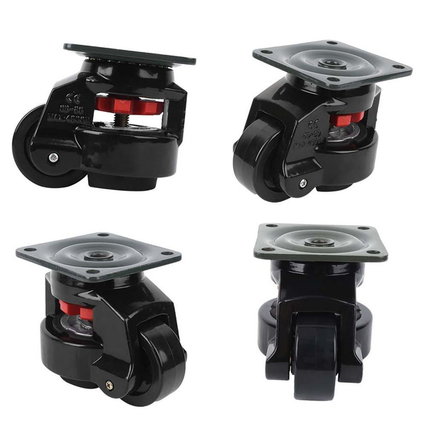 4pcs Level Adjustment Caster, GD‑80F Heavy Duty Industrial Roller Wheel ...