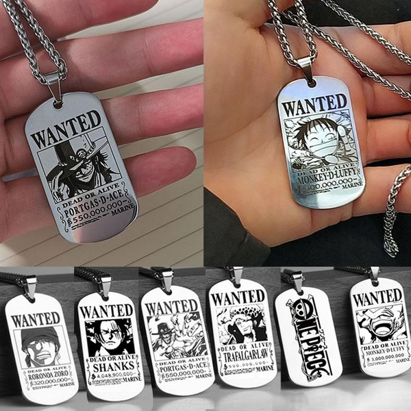 Japanese Anime One Piece Pendant Zoro Shanks Titanium steel Metal ...