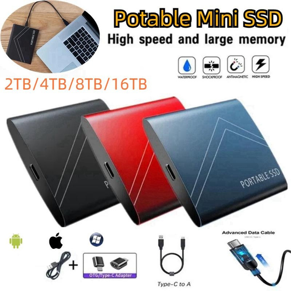 External SSD Hard Drive 2TB/4TB/8TB/16TB Portable Solid State Drives ...
