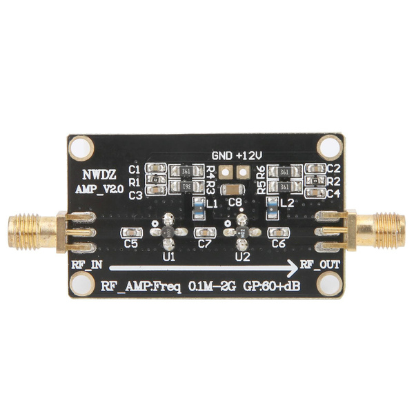 LNA 0.1M-2G RF Wideband 60dB High Gain Low Noise Amplification Module ...