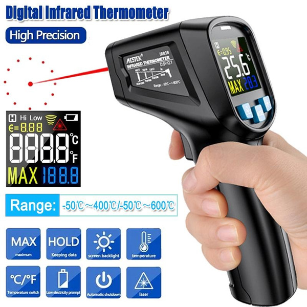 Handheld Temperature Gun Non-Contact Digital Infrared Thermometer IR ...