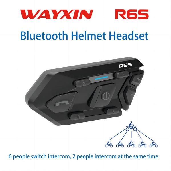 WAYXIN R6S Motorcycle Bluetooth Helmet Intercom Motorcycle ...