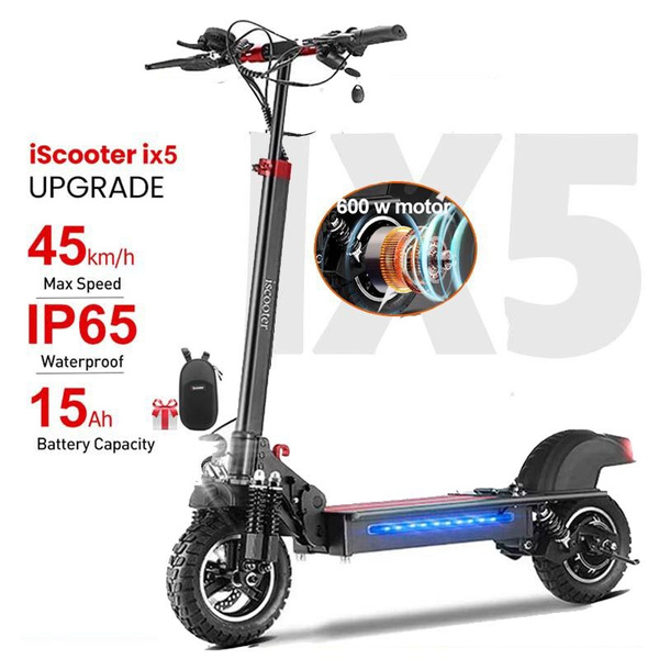 10'' Electric Scooter Adult 48V 15AH 45KM 600W Powerful ix5 Electric ...