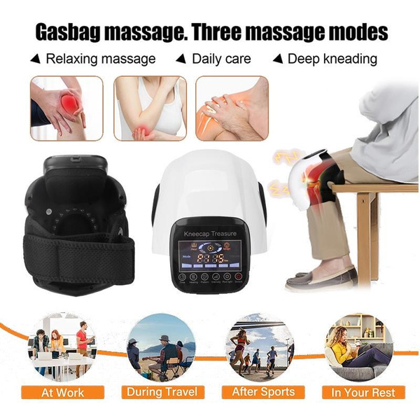Cordless Knee Massager, Infrared Heat And Vibration Knee Pain Relief ...