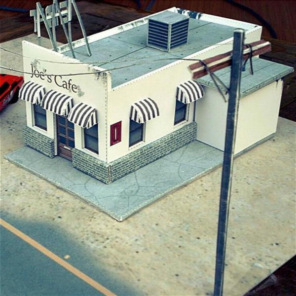 1:64/1:72/1:87 HO Scale Roadside Cafe Paper Model Assembled Building ...