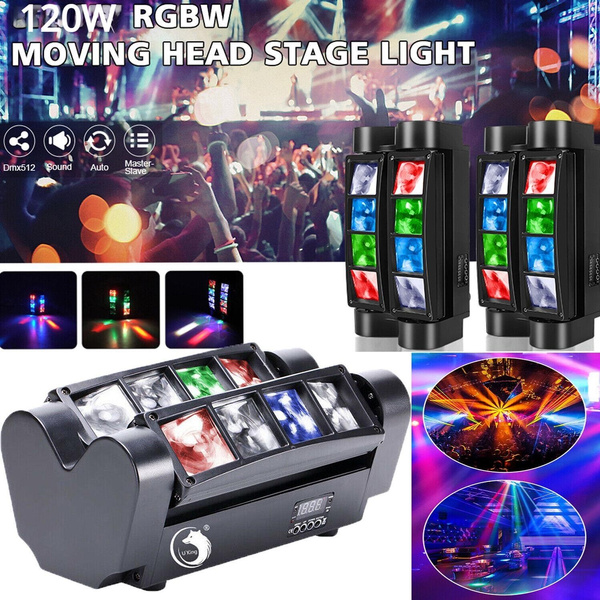 Mini Spider 120W 8LEDs RGBW 4 in 1 Color LED Mini Spider Stage Light ...