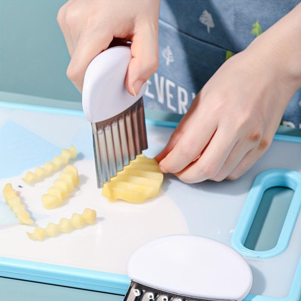 Stainless Steel Wave Knife Potato Cutter Stainless Steel Hand-held Chip ...