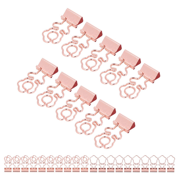 100pcs Paper Binder Clips Cute Metal Portable Small Binder Clamps for ...
